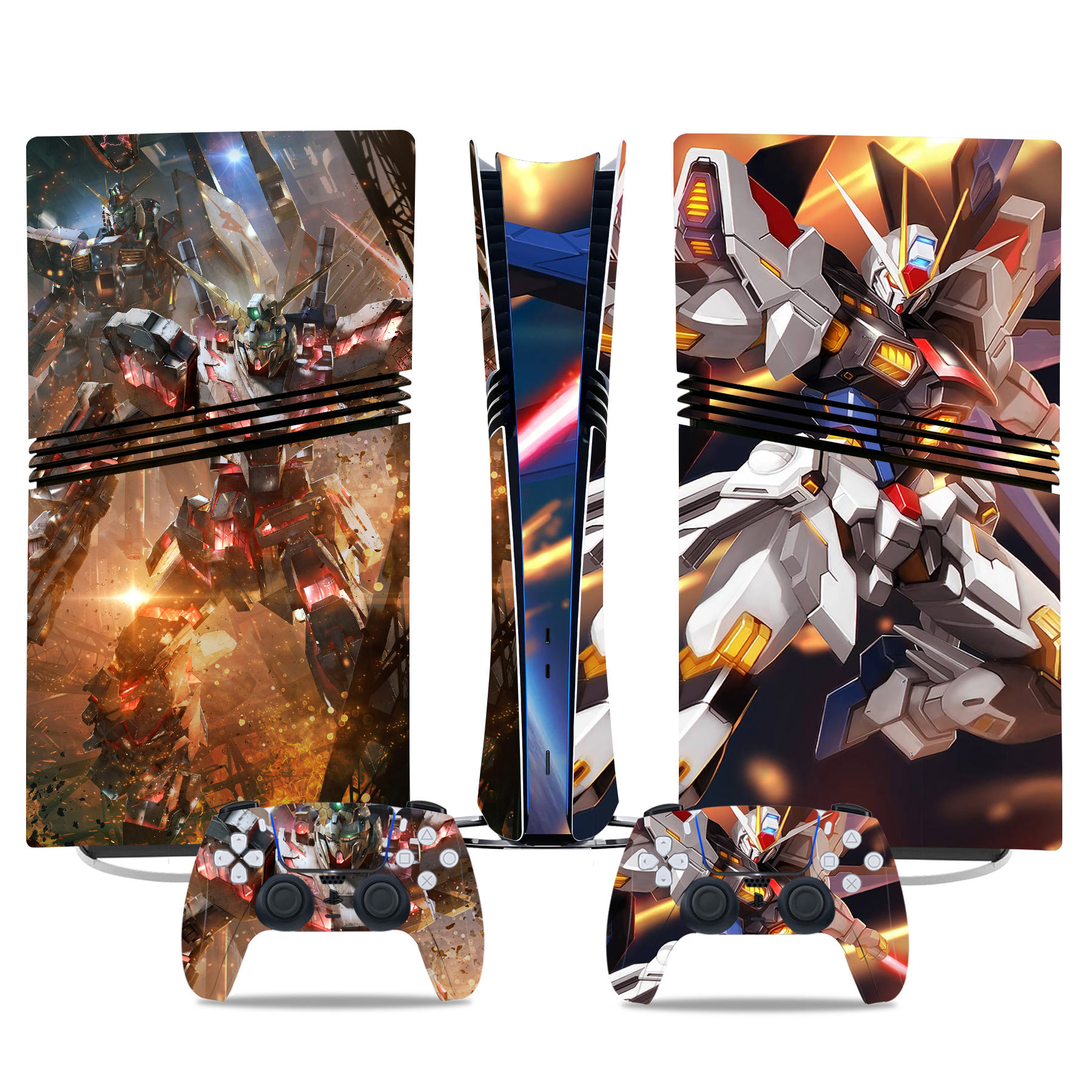 Ultimate Gundam PS5 Pro Skin Sticker – Custom Console & Controller Wrap